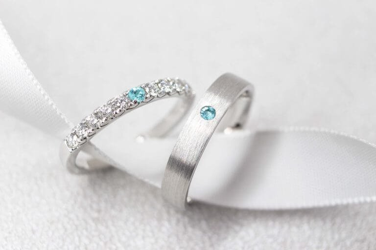 Brazil Paraiba Wedding Bands - Unique Timeless Wedding Ring