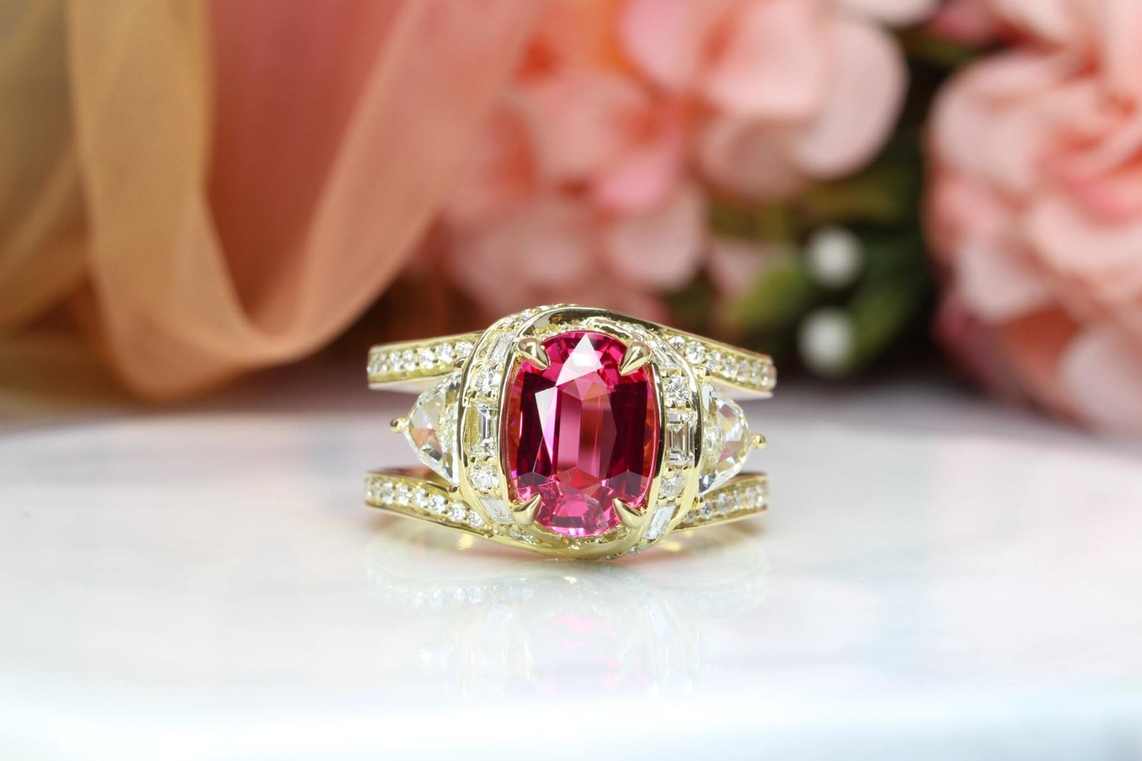 Mahenge Spinel Ring - Customised Engagement Proposal Ring with Colour ...